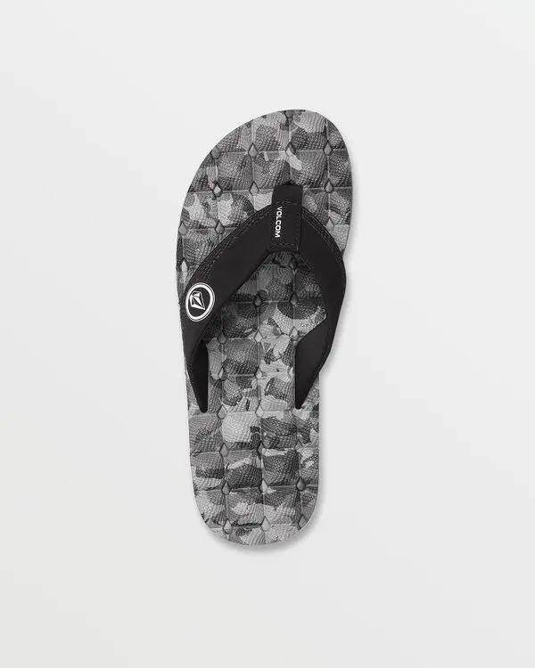 Volcom Recliner Thong Sandals - Gray Combo