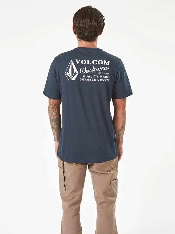 Volcom Workwear Short Sleeve Tee - Navy