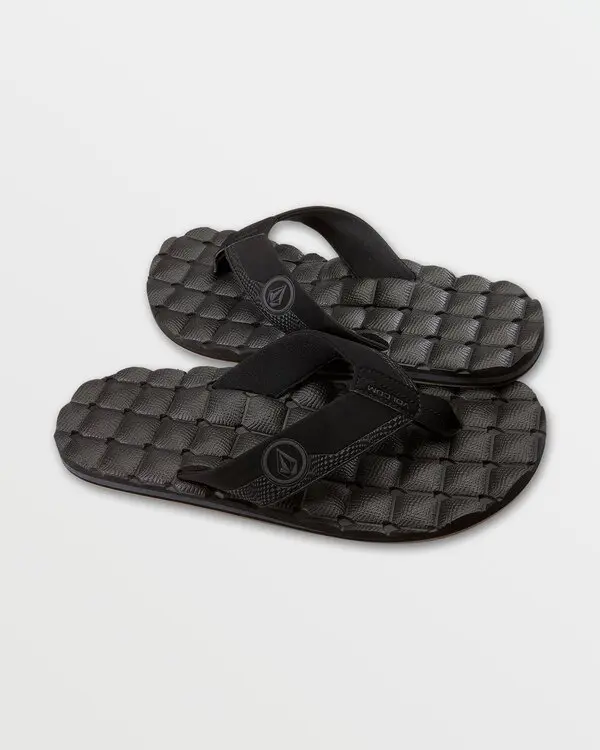 Volcom Recliner Sandal - Black Destructo