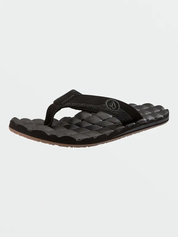 Volcom Recliner Sandals - Black Destructo