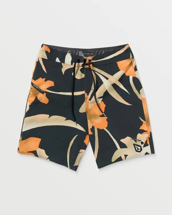 Volcom Floral Print Boardshorts - Old Mill