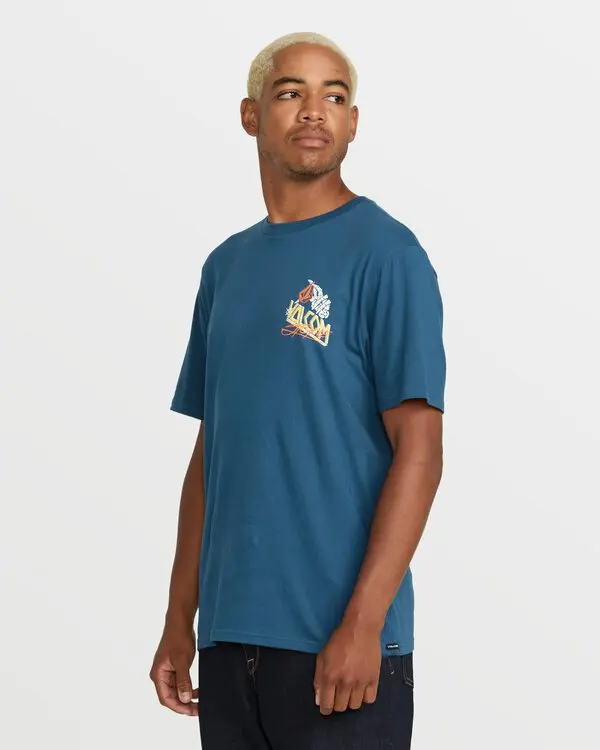 Volcom Dropped This Short Sleeve Tee - Deep Blue