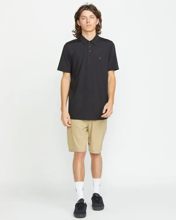 Volcom Hazard Pro Polo Short Sleeve Shirt - Black
