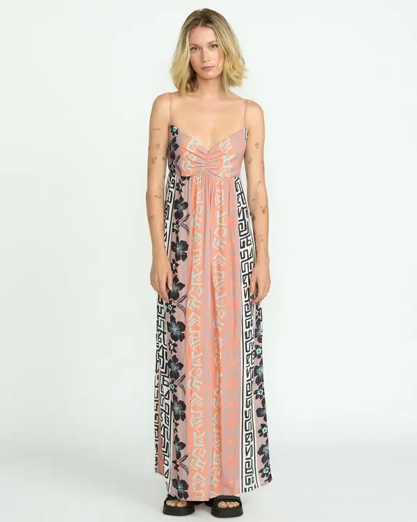 Volcom Printed Strappy Maxi Dress - Multi
