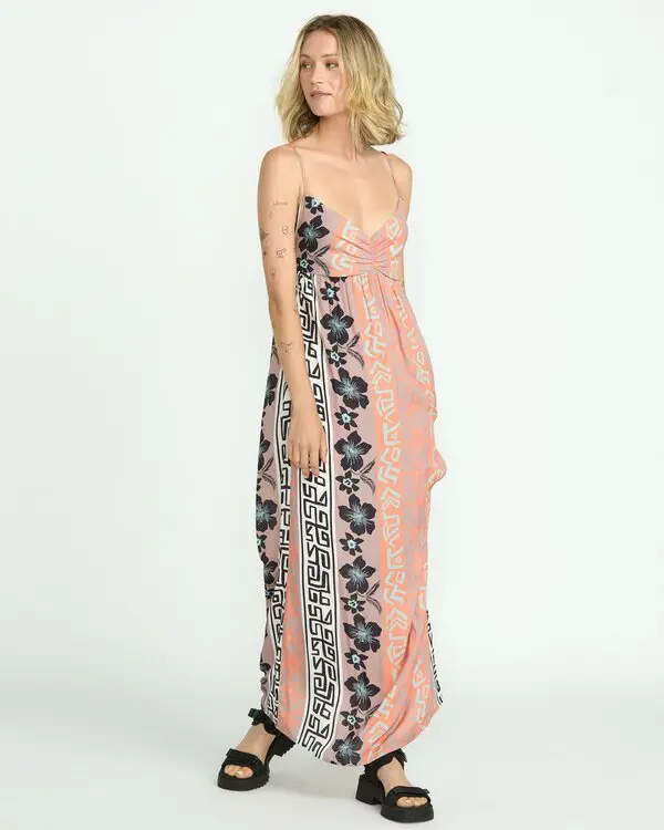 Volcom Printed Strappy Maxi Dress