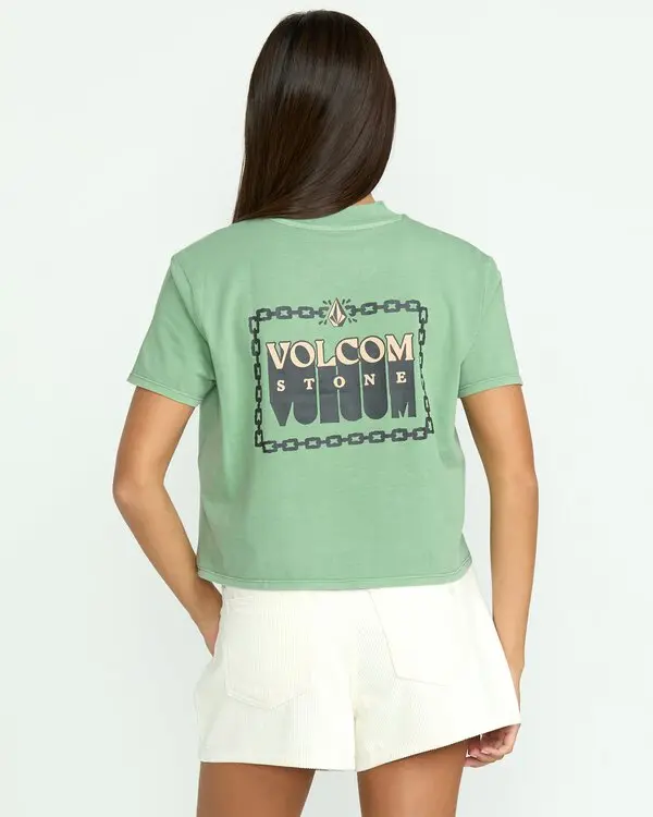 Volcom Dial Crop Tee - Seagreen