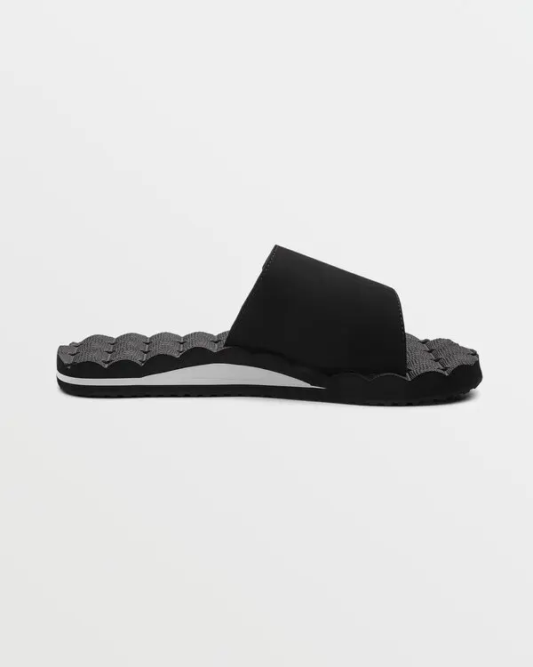 Volcom Recliner Slide Sandals - Black/white
