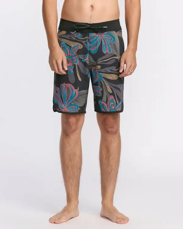 Volcom Infuse Scallop Mod Board Shorts - Black Print