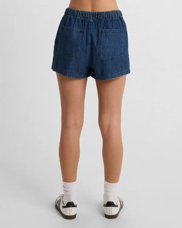 Volcom Relaxed Tie-front Shorts - Chambray