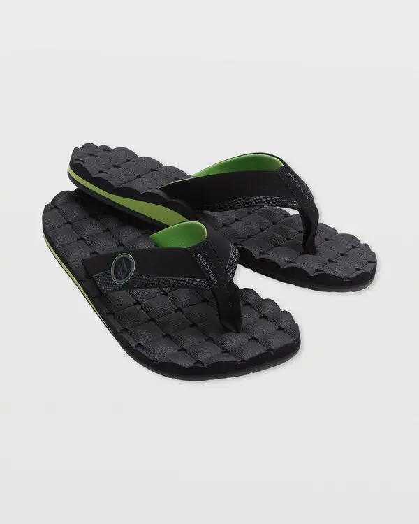 Volcom Recliner Sandals - Black/green