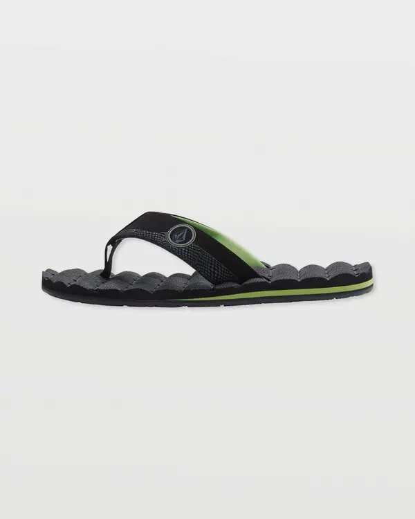 Volcom Recliner Sandals - Black/green