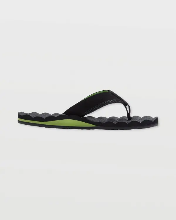 Volcom Recliner Sandals - Black/green