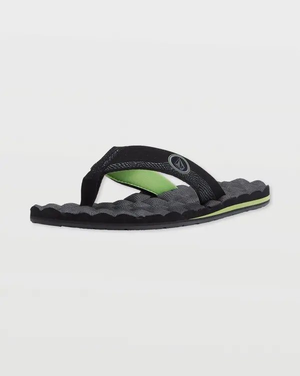 Volcom Recliner Sandals - Black/green