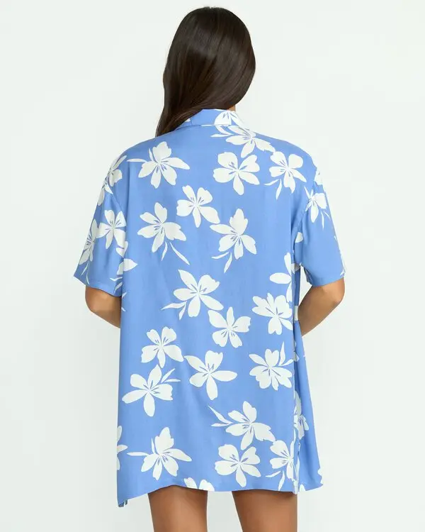 Volcom Coco Ho Short Sleeve Button-up Cover-up