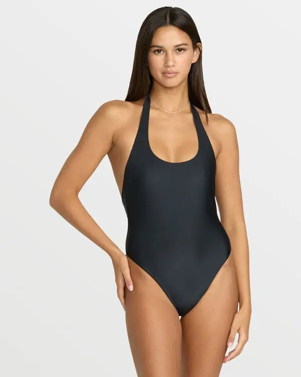 Volcom Simply Seamless Halter One Piece - Black