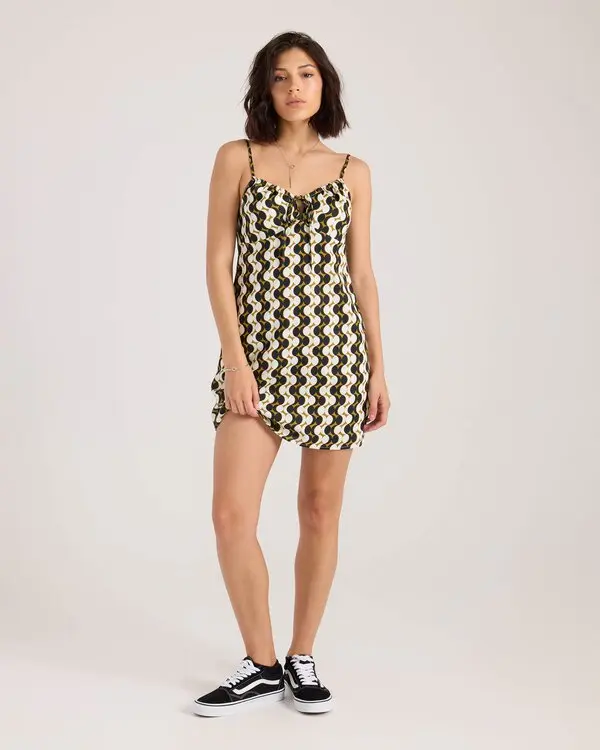 Volcom La Fronda Mini Dress - Black/natural