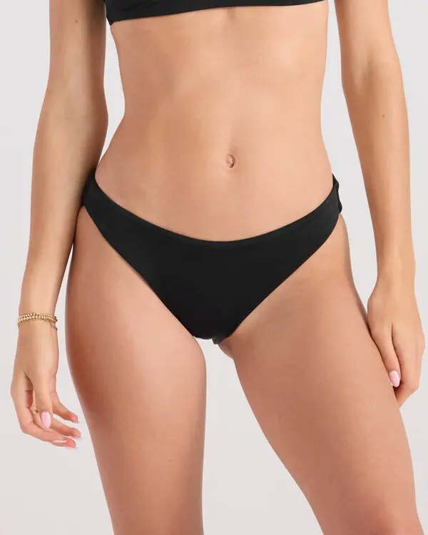Volcom Simply Seamless Midrise Skimpy Bikini Bottom - Black