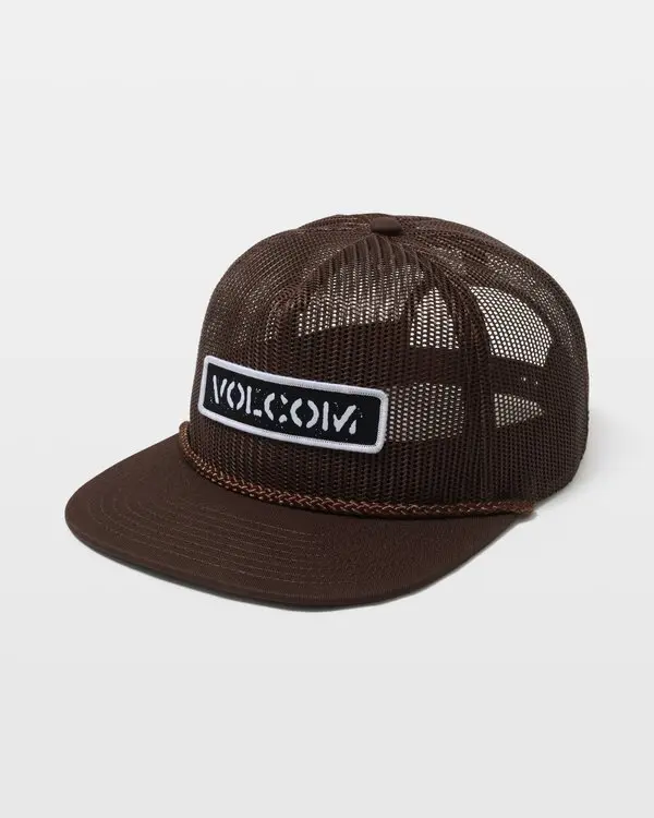 Volcom Logo Trucker Cap - Dkbrown