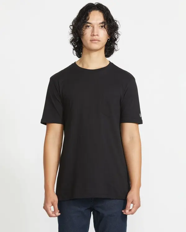 Volcom Solid Short Sleeve Tee Pocket Tee - Black