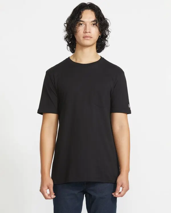Volcom Solid Short Sleeve Tee Pocket Tee - Black