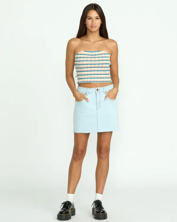 Volcom Fitted Denim Mini Skirt