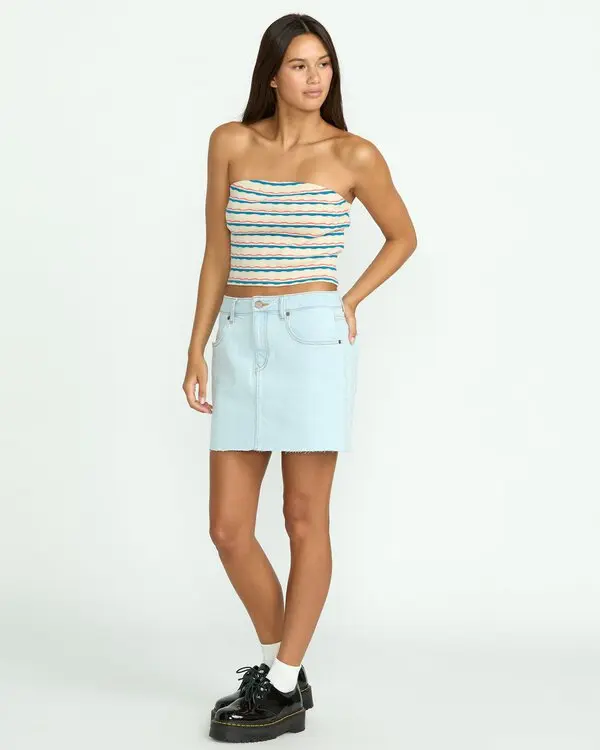 Volcom Fitted Denim Mini Skirt