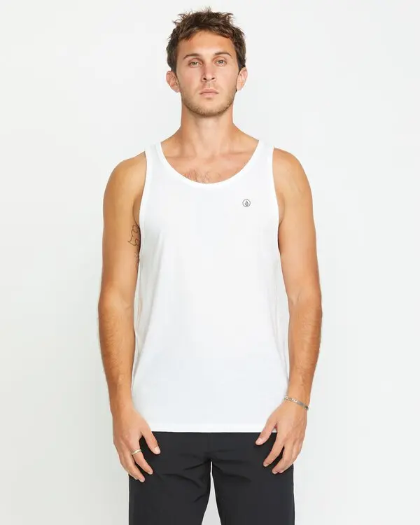 Volcom Solid Heather Sleeveless Tank - White