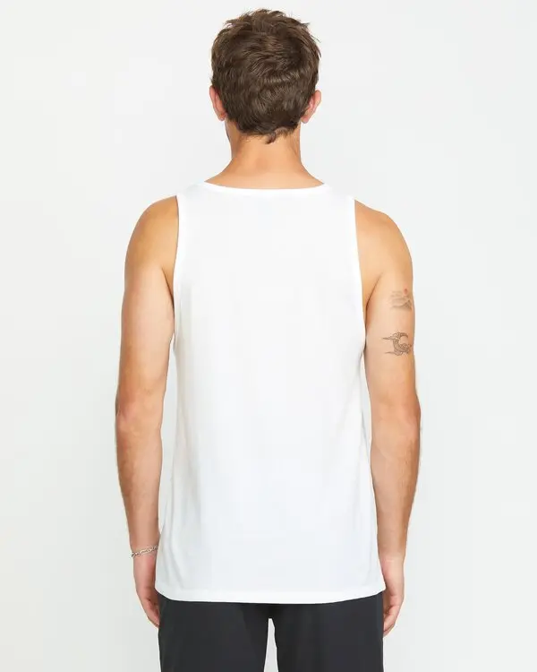 Volcom Solid Heather Sleeveless Tank - White