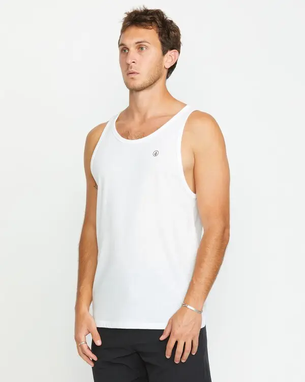 Volcom Solid Heather Sleeveless Tank - White
