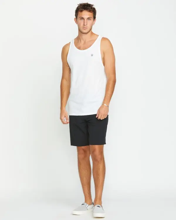 Volcom Solid Heather Sleeveless Tank - White