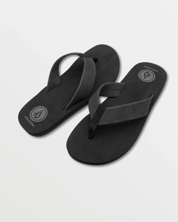 Volcom Daycation Sandals - Black Destructo