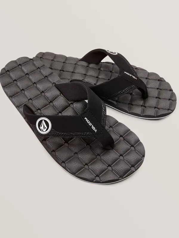 Volcom Flip Flops - Black/white
