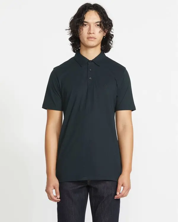 Volcom Wowzer Polo Short Sleeve Shirt - Black