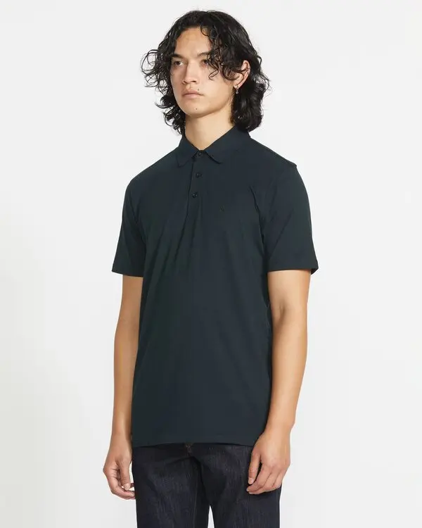 Volcom Wowzer Polo Short Sleeve Shirt - Black