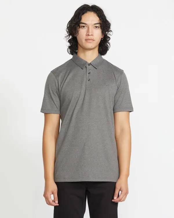 Volcom Wowzer Polo Short Sleeve Shirt - Stealth