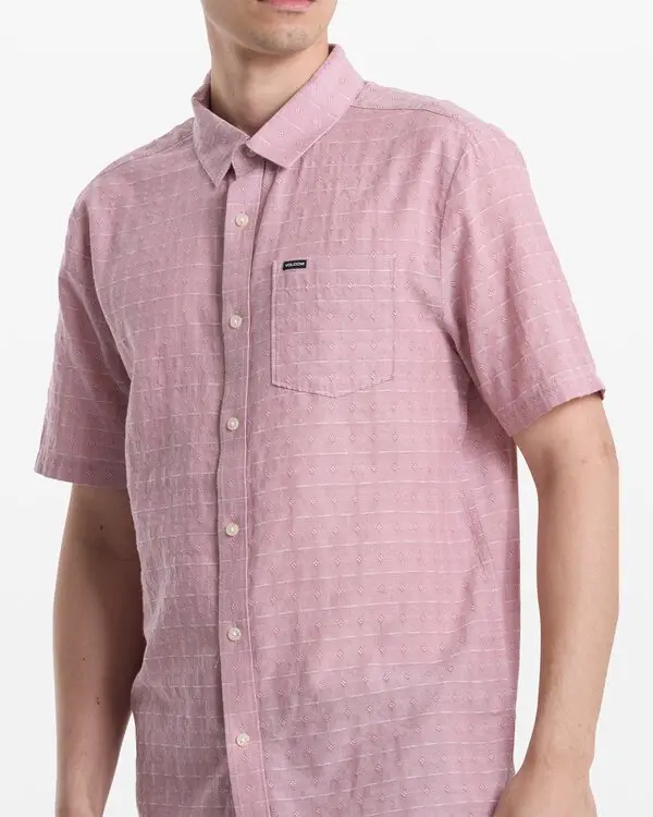 Volcom Bankstone Ii Short Sleeve Shirt - Stone Rose