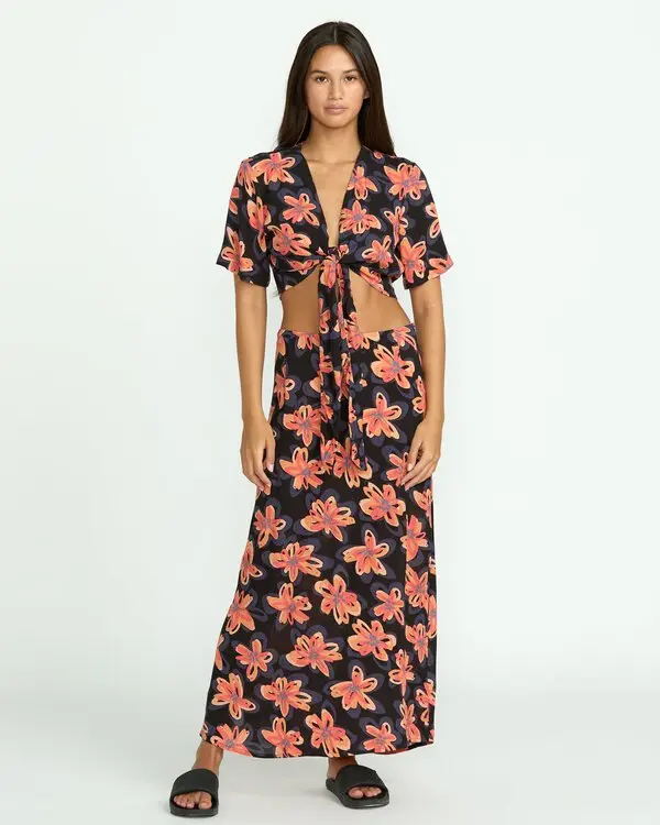 Volcom Printed Midi Skirt