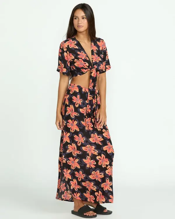 Volcom Printed Midi Skirt