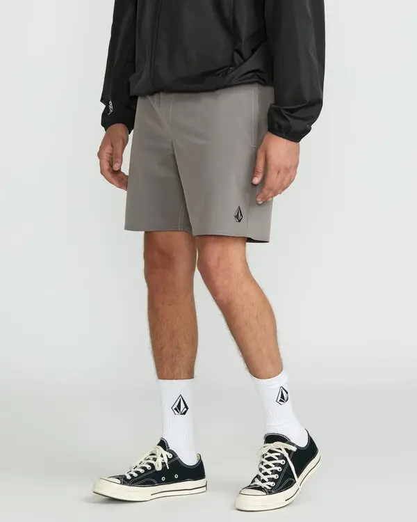 Volcom Elastic Waist Shorts - Pewter