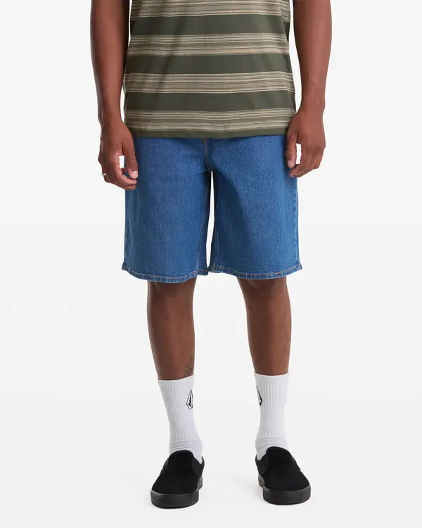 Volcom Billow Denim Shorts - Bold Blue