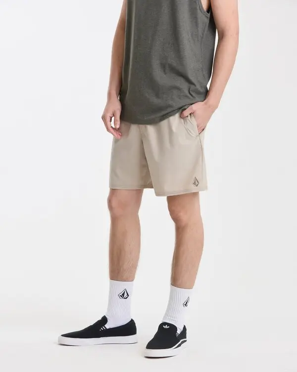 Volcom Elastic Waist Shorts - Stone