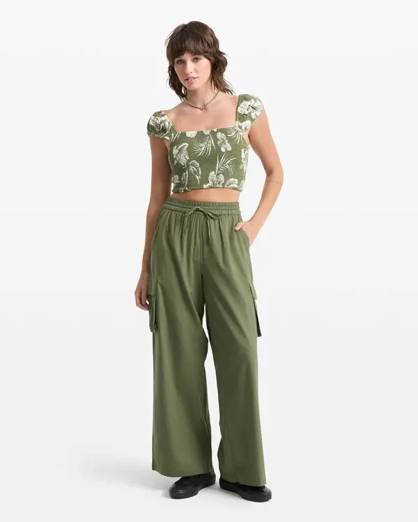 Volcom Lived In Beach Pants - Moss Stone