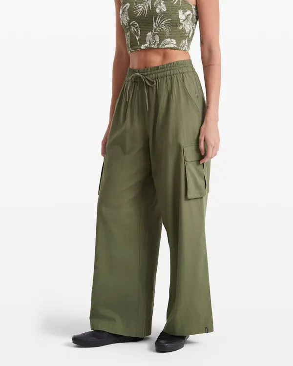 Volcom Lived In Beach Pants - Moss Stone