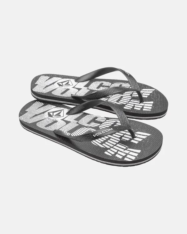 Volcom Flip Flops - Blk/wht