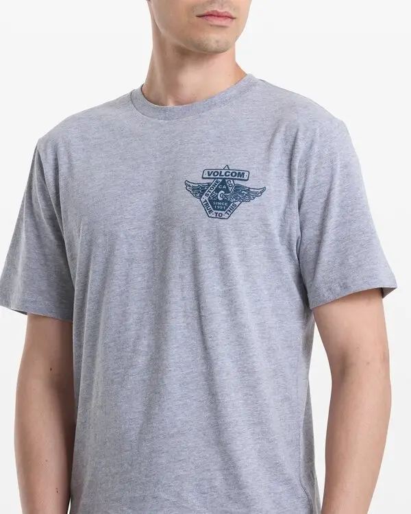 Volcom Free Wheel Short Sleeve Tee - Heather Grey