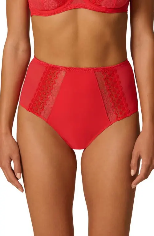 Simone Perele Radieuse High Waist Briefs - Flamingo