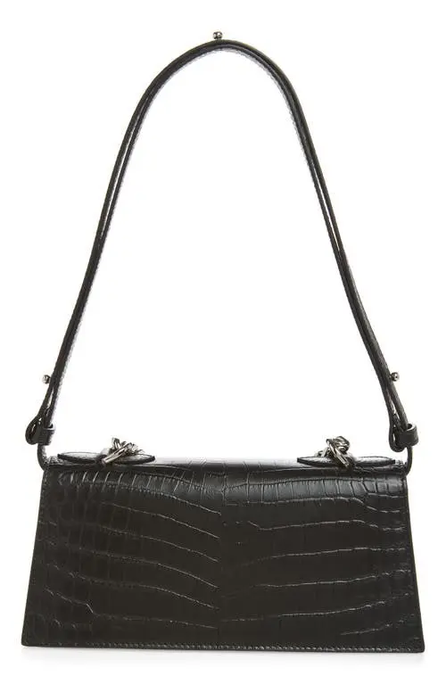 Alexander McQueen Mini Jewelled Shoulder Bag - Black/silver