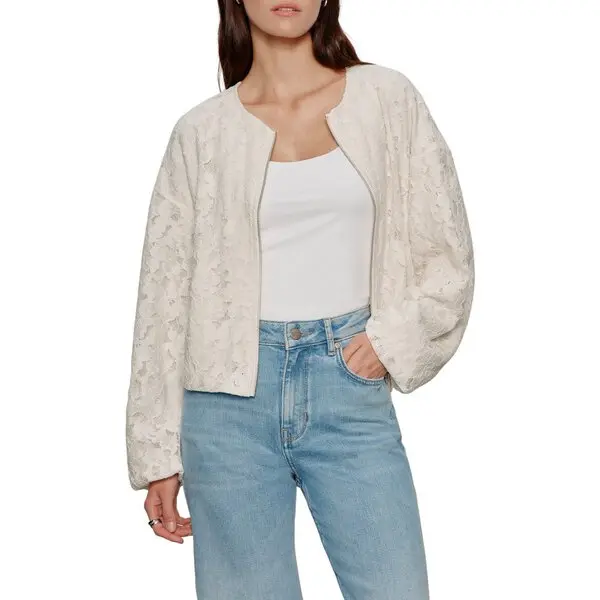 Sanctuary Leila Lace Bomber Jacket - Collagen