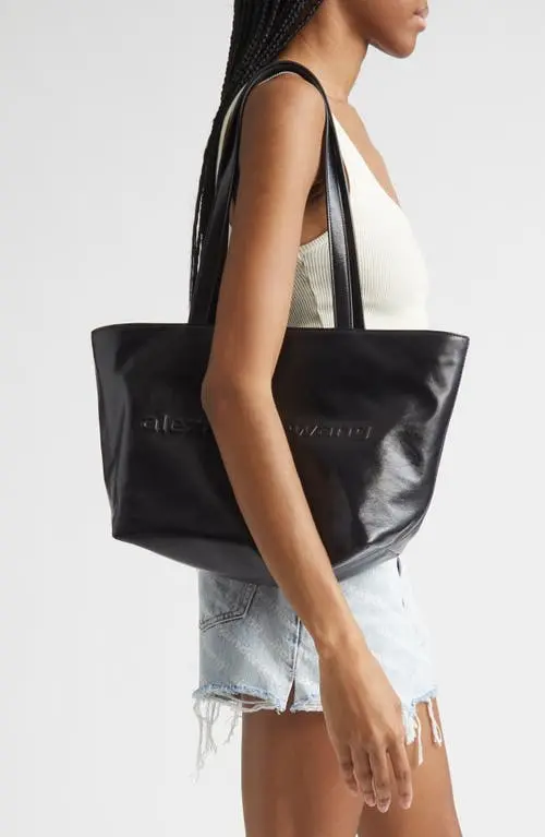 Alexander Wang Medium Punch Leather Tote Bag - Black