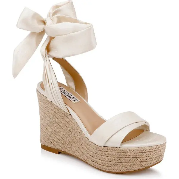 Badgley Mischka Ximora Platform Wedge Espadrille - Cream